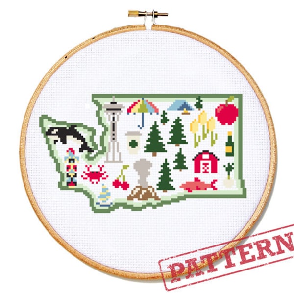 State Cross Stitch - Etsy
