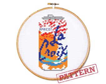 La Croix Can Lemon Cross Stitch Pattern | Etsy