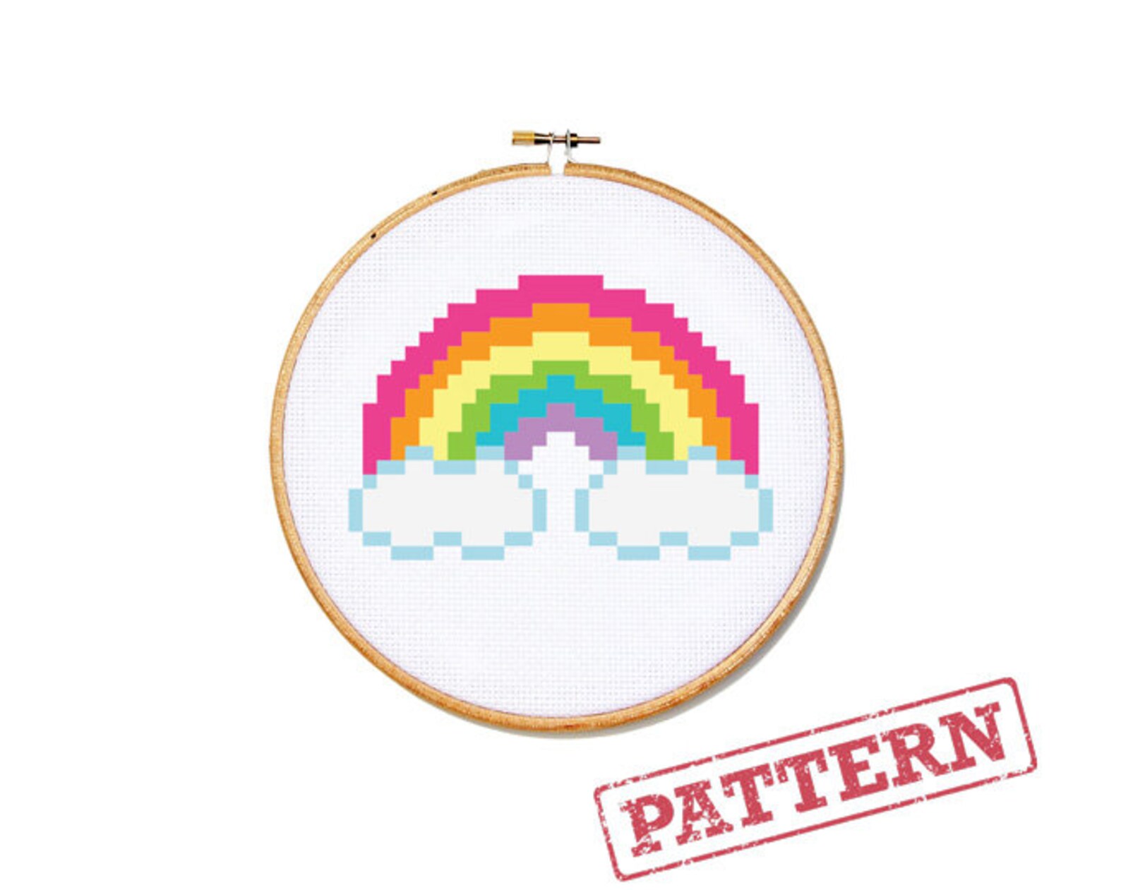 Rainbow Mini Cross Stitch Pattern - Etsy