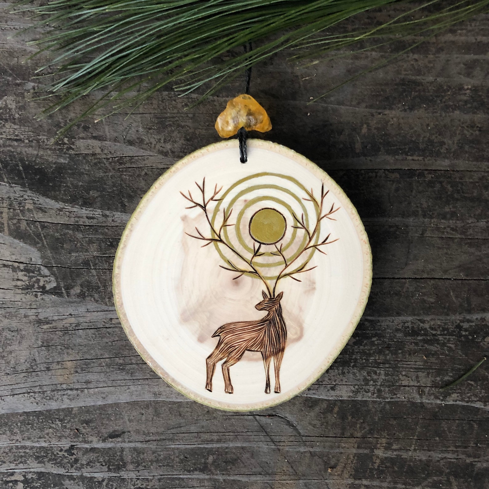 Happy Winter Solstice Ornament or Wall Hanging. Wood Burned - Etsy