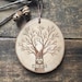 Personalized Tree With Heart, Initials and Date Sign. Wood Burned, Wood ...