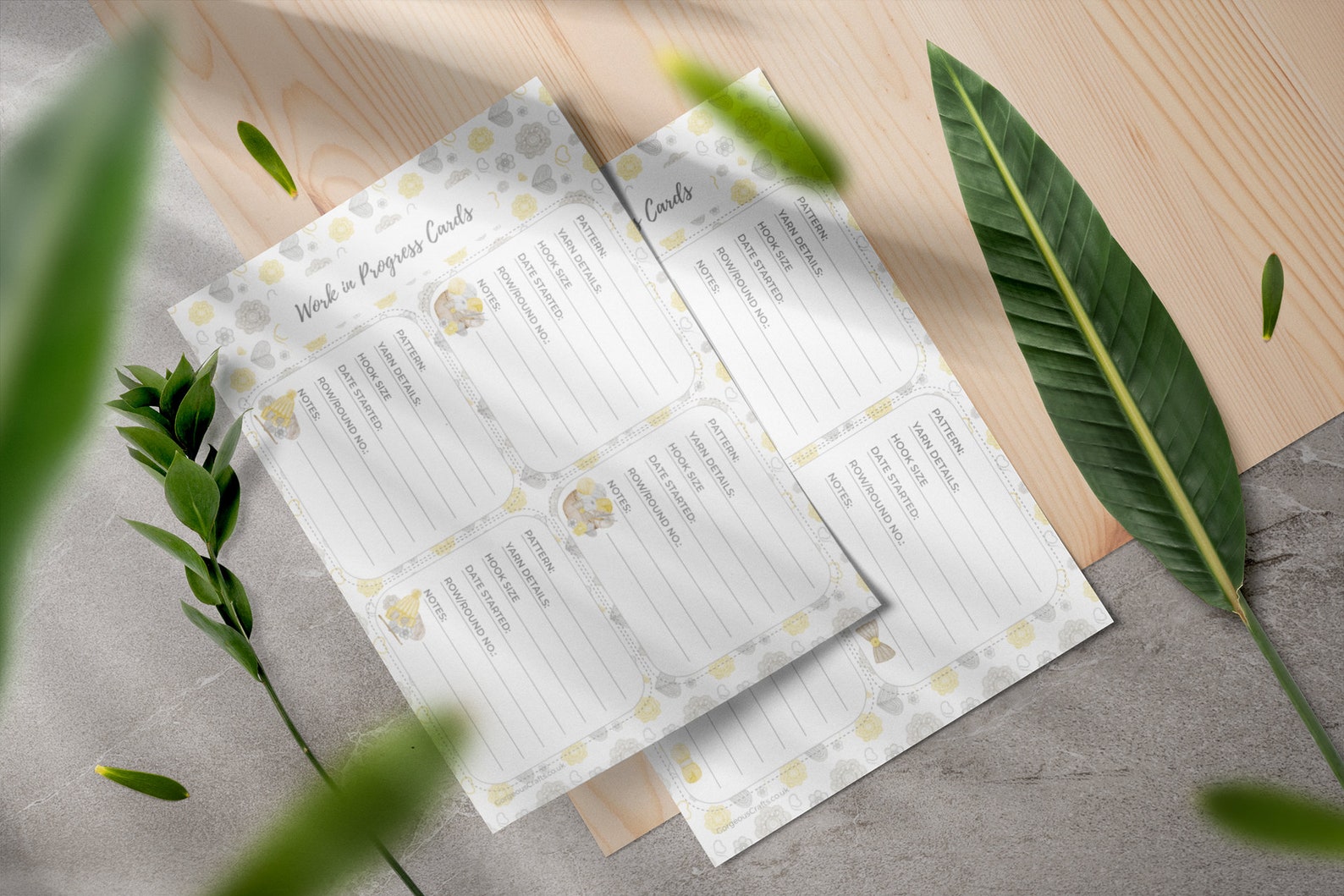 Printable Work in Progress Cards, WIP Hang Tag for Handmade Crochet ...