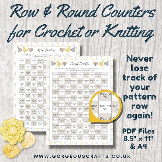 Printable Row Counter Includes Round Counters Use With | Etsy