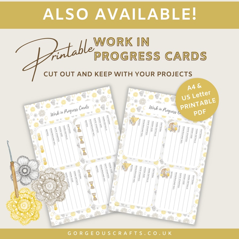 Printable Row & Round Counters for Crochet, Knitting, Macrame (PDF ...