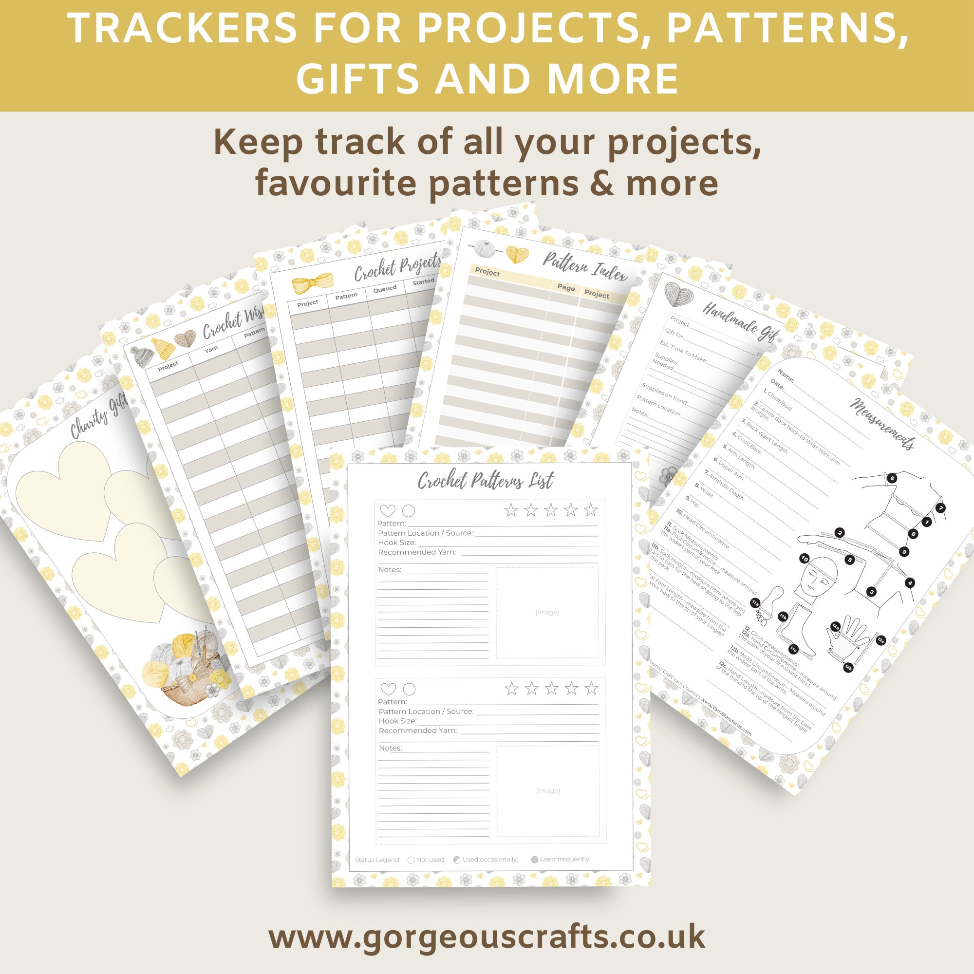 Printable Crochet Project Planner, Organise Your Projects and Patterns ...