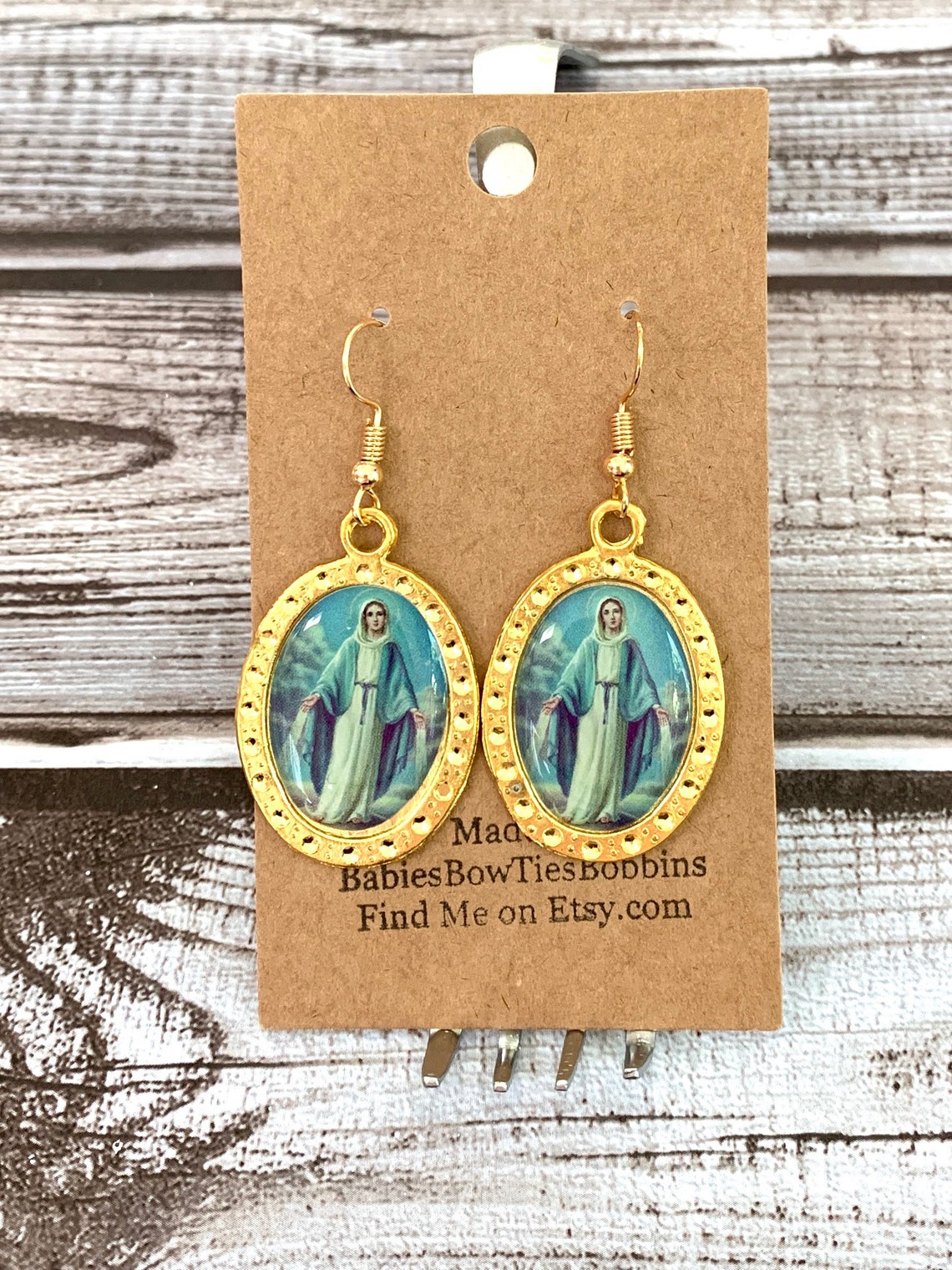 Catholic Saint Religious Earrings/ Blessed Virgin Mary Jewelry | Etsy