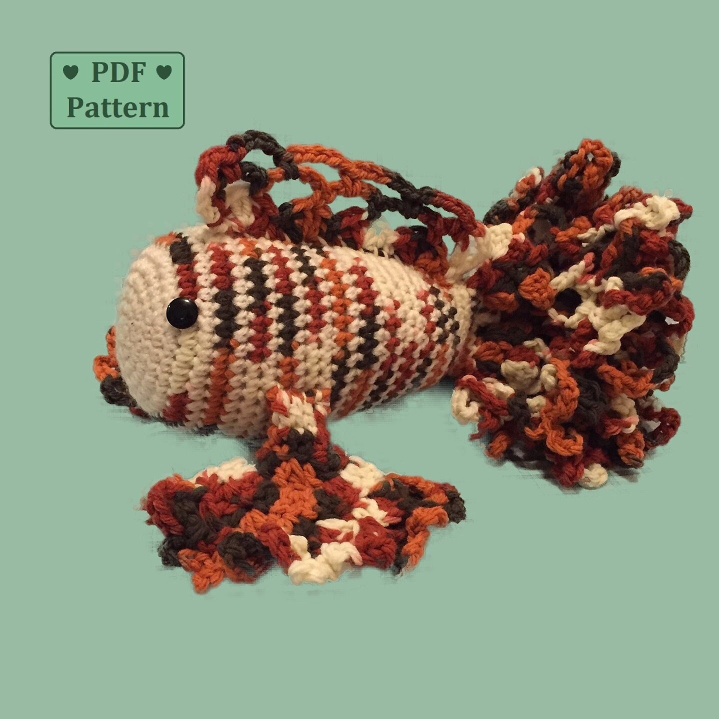 Crochet Pattern for Cute Amigurumi Fish or Betta Fish - Detailed PDF ...