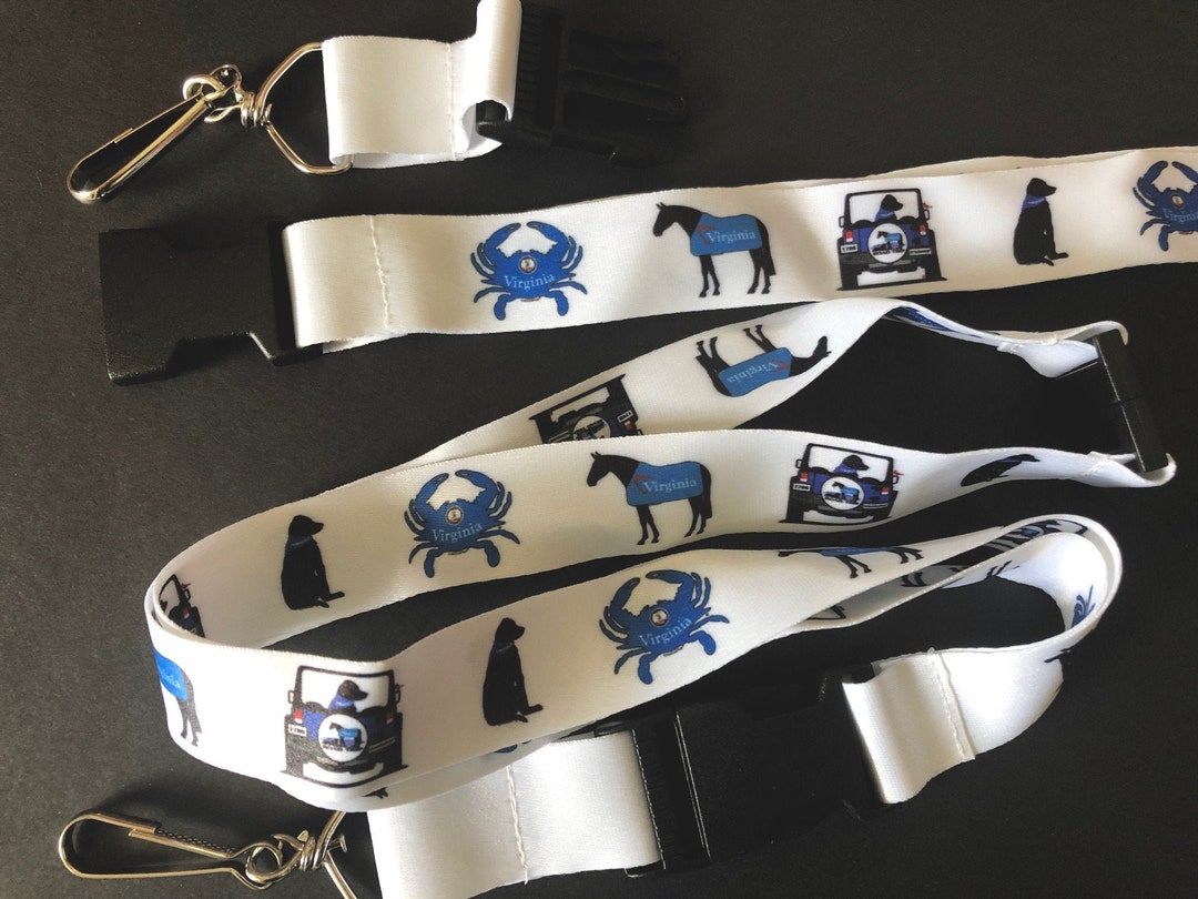 Virginia Lanyard With Neck Safety Clasp and Badge Hook - Buy 2 or More ...