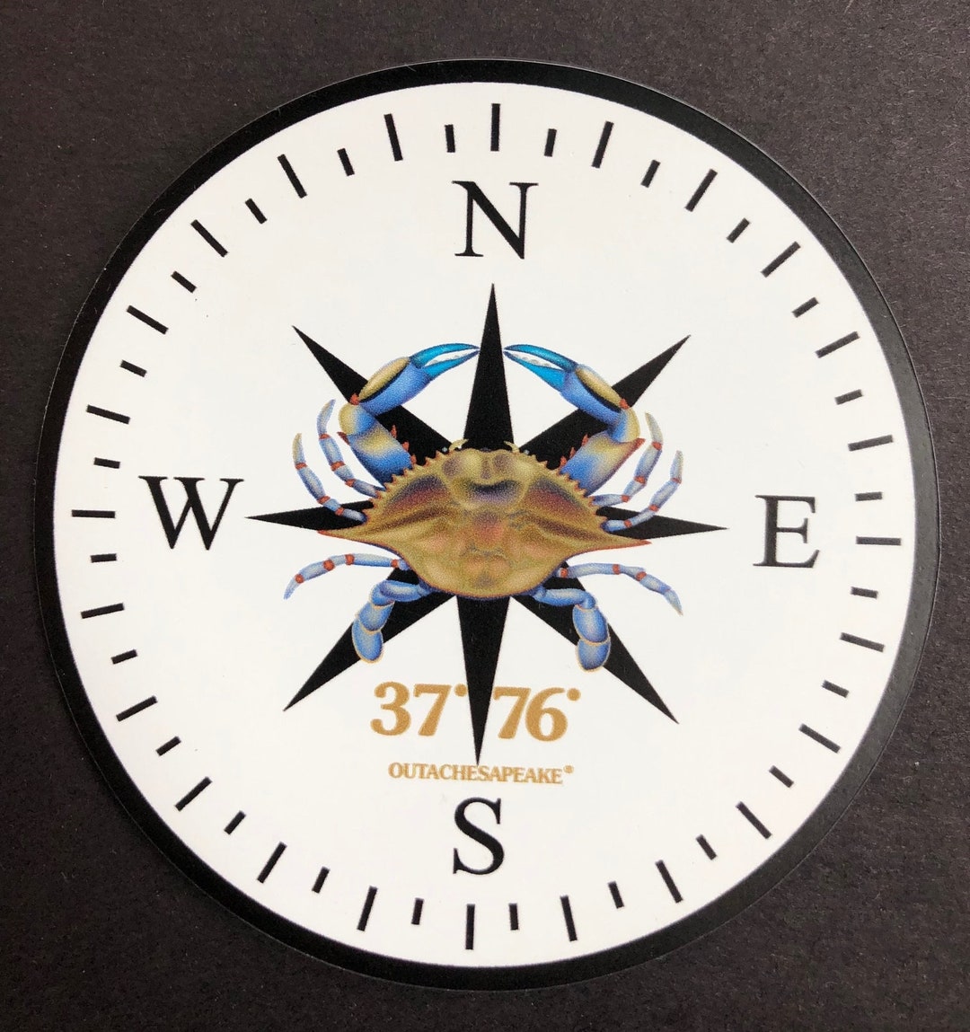 Blue Crab Compass Rose Magnet - Etsy