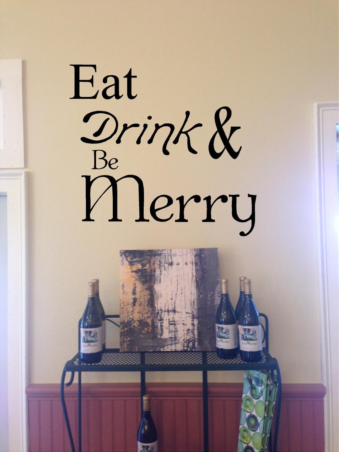 Eat Drink and Be Merry Decal - Vinyl Wall Art - Etsy