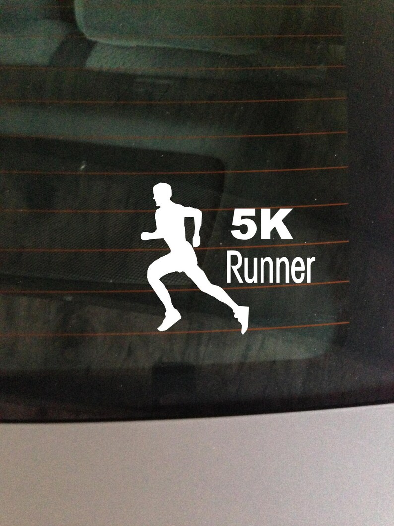 5K Marathon Man Decal Vinyl Window Decal / Sticker - Etsy