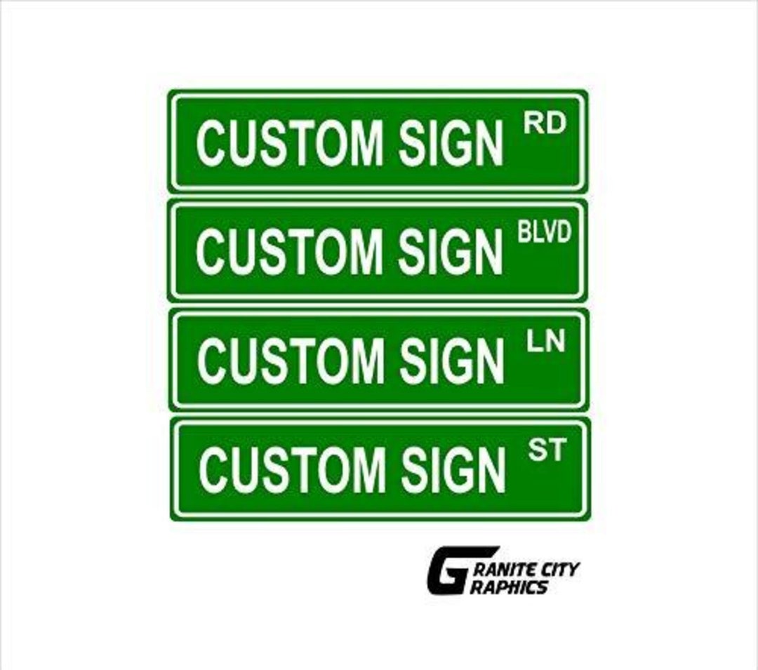 Metal Street Sign Outdoor Double Sided 24"l X 6"h Custom Made ...