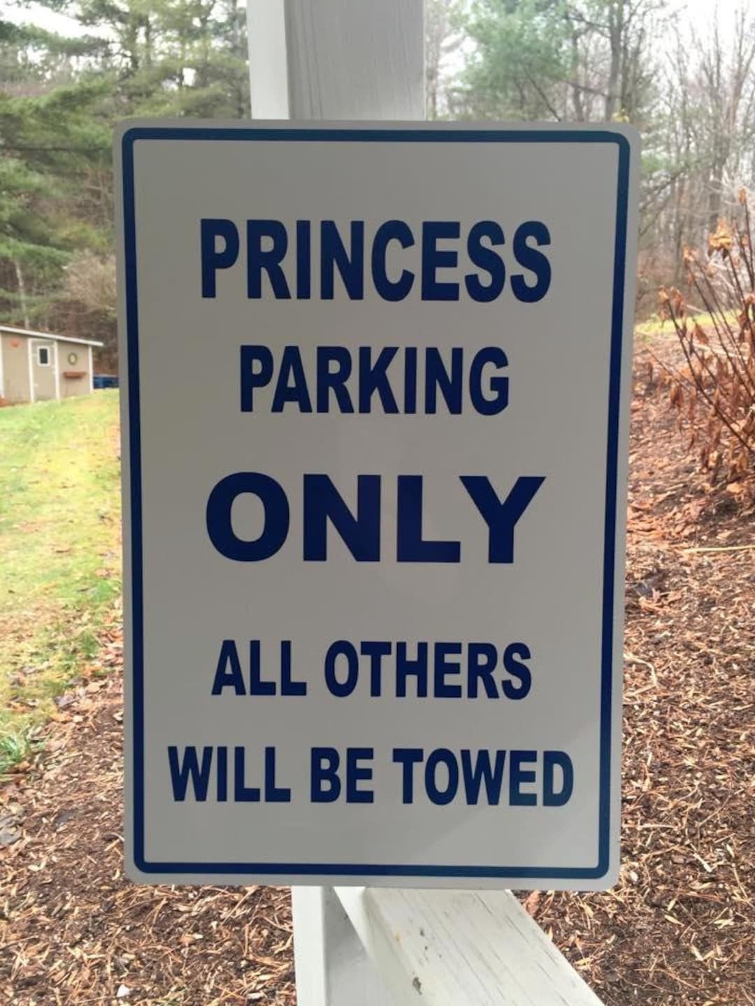 Princess Parking Only... 12"x18" White Aluminum Sign - Etsy