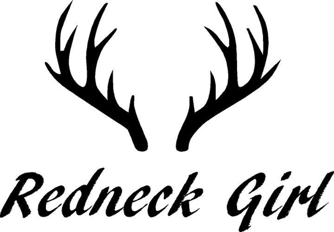 Redneck Girl With Deer Rack Vinyl Sticker / Decal - Etsy