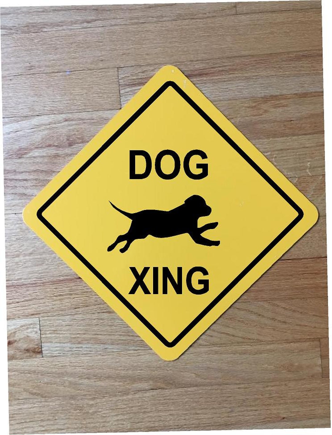 Dog Xing - 12"x12" Yellow Aluminum Sign - Etsy