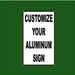 12x18 Custom Aluminum Sign - Etsy