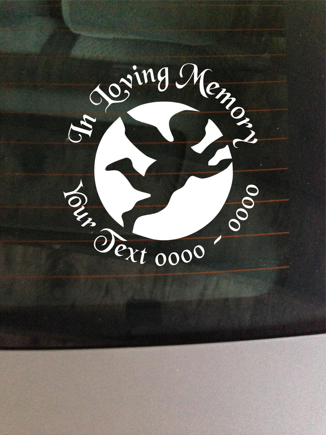 In Loving Memory Decal Window Sticker Custom Memorial Car - Etsy