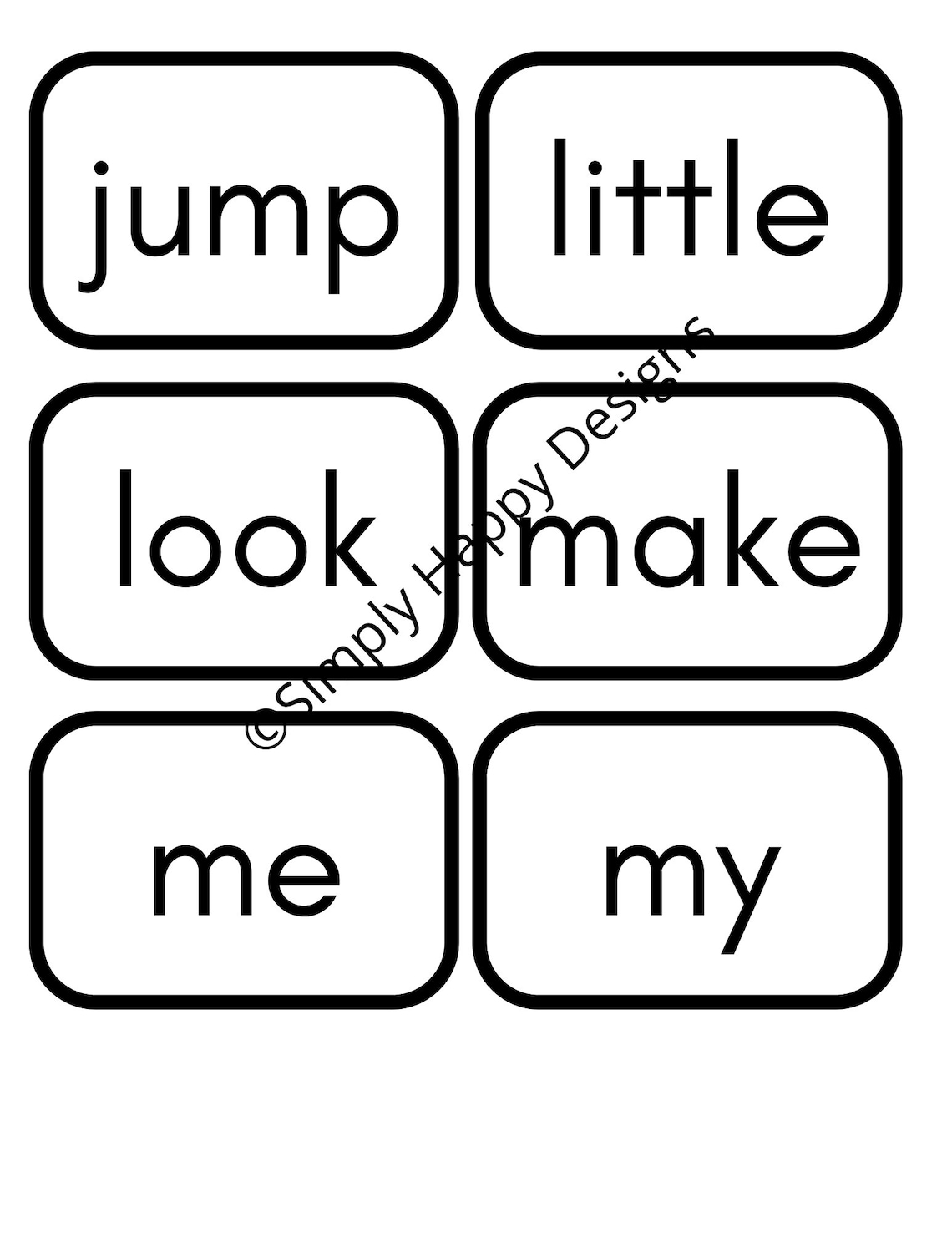 Pre-kindergarten Sight Words Flashcards, Basic Sight Words, Dolch Sight ...