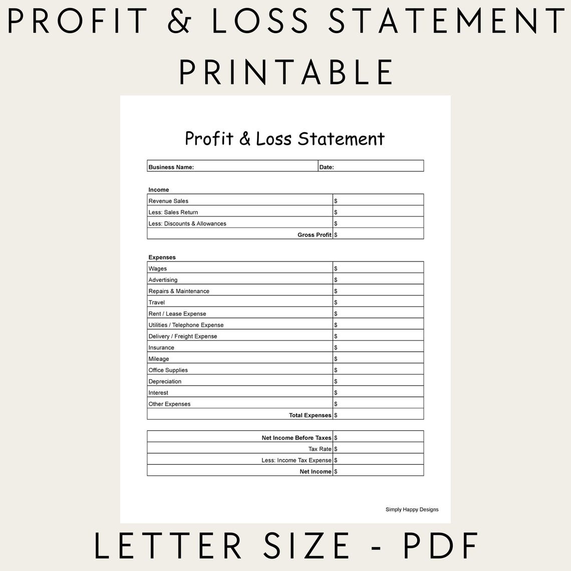 Profit and Loss Statement, Expense, Income, Bookkeeping, Profit ...