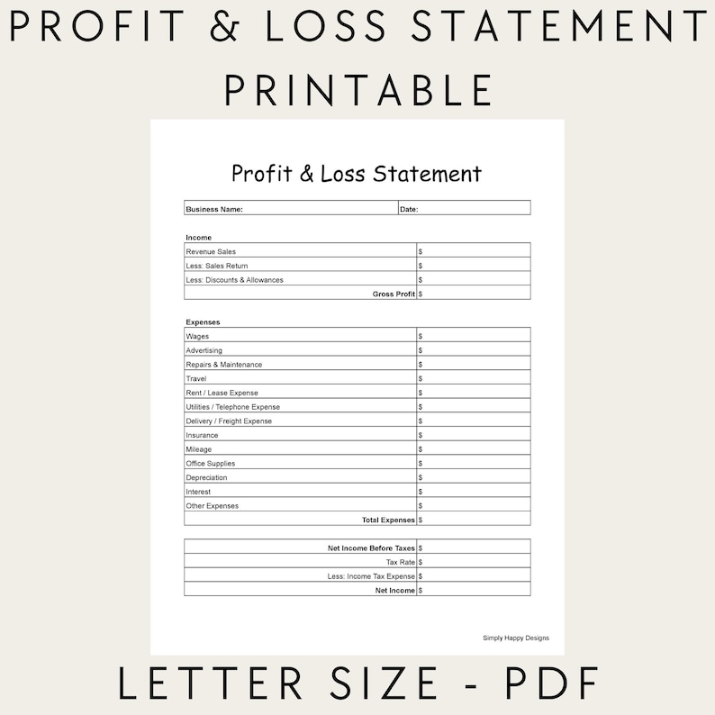 Profit and Loss Statement, Expense, Income, Bookkeeping, Profit ...