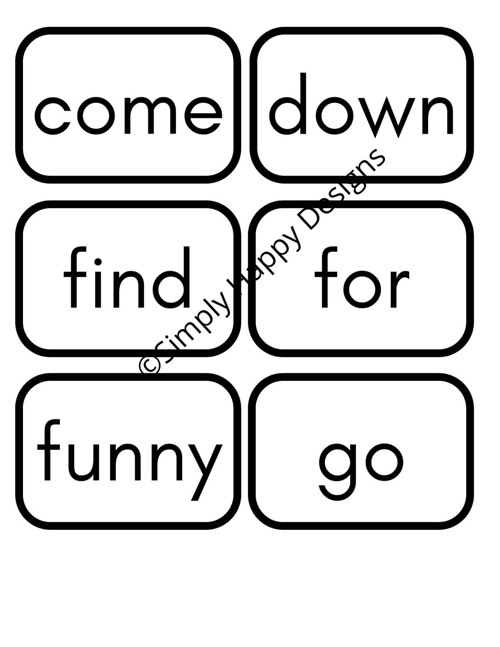 Pre-kindergarten Sight Words Flashcards, Basic Sight Words, Dolch Sight ...