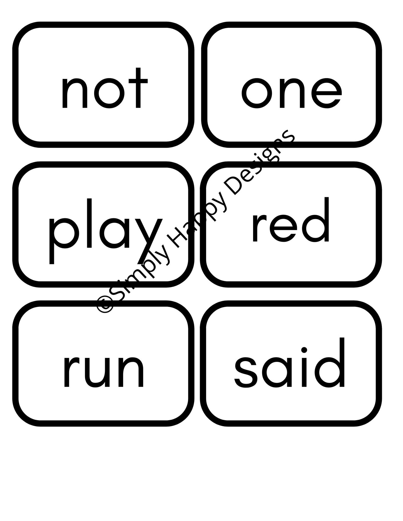 Pre-kindergarten Sight Words Flashcards, Basic Sight Words, Dolch Sight ...