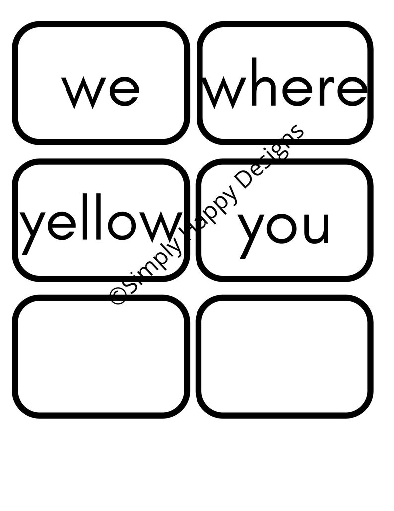 Pre-kindergarten Sight Words Flashcards, Basic Sight Words, Dolch Sight ...