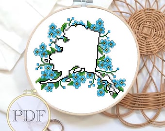 Forget-me-not Cross Stitch Pattern - Etsy