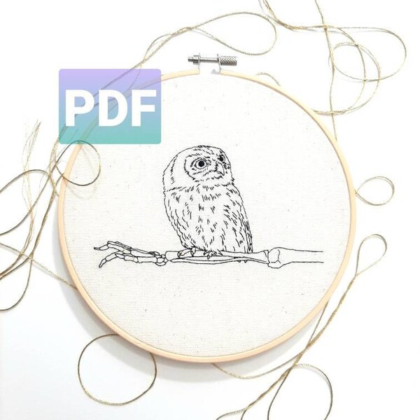 Owl Hand Embroidery Pattern - Etsy