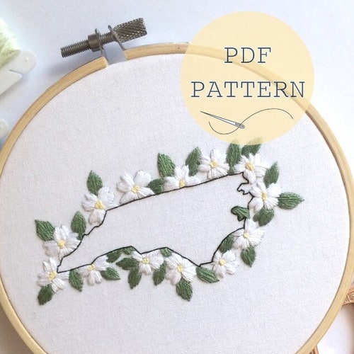 South Carolina State Embroidery Pattern Instant Digital | Etsy