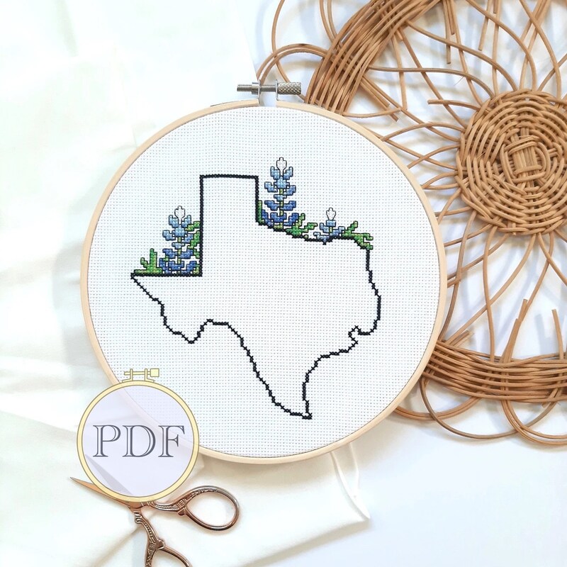 Texas Cross Stitch - Etsy
