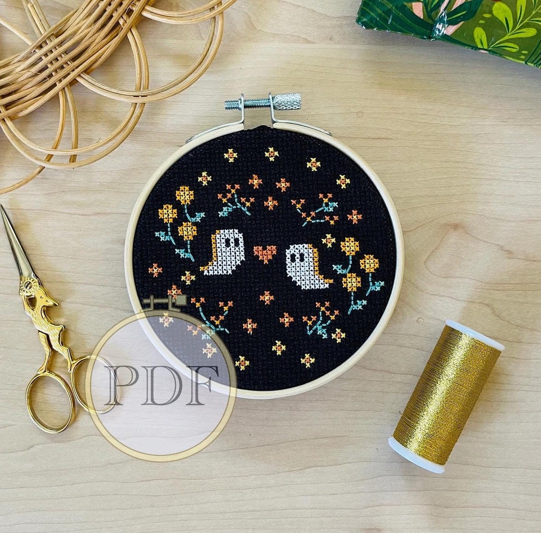 Marigold Ghosts Cross Stitch Pattern Halloween Cross Stitch Pattern ...