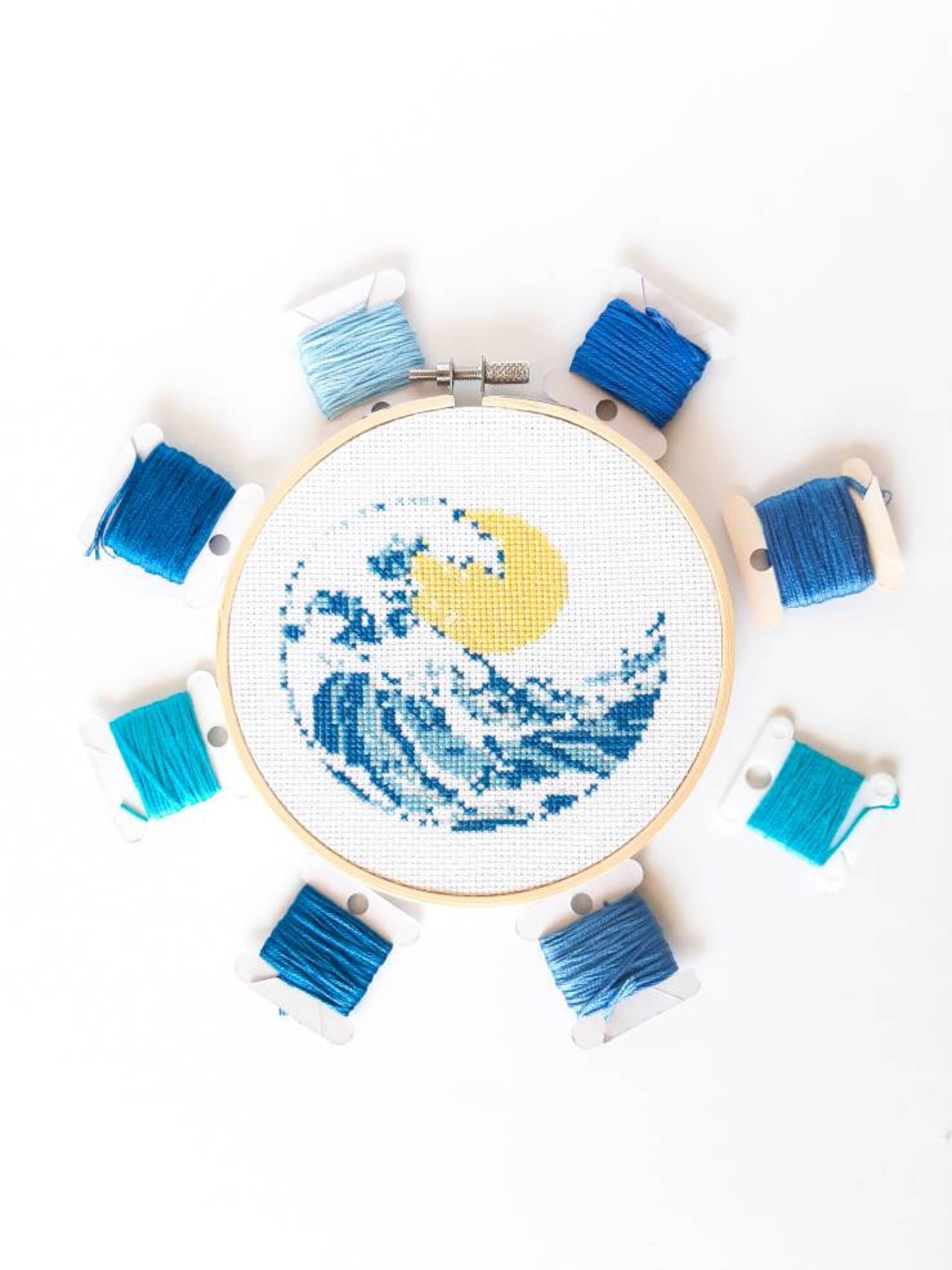 Digital PDF Pattern the Great Wave of Kanagawa Cross Stitch - Etsy