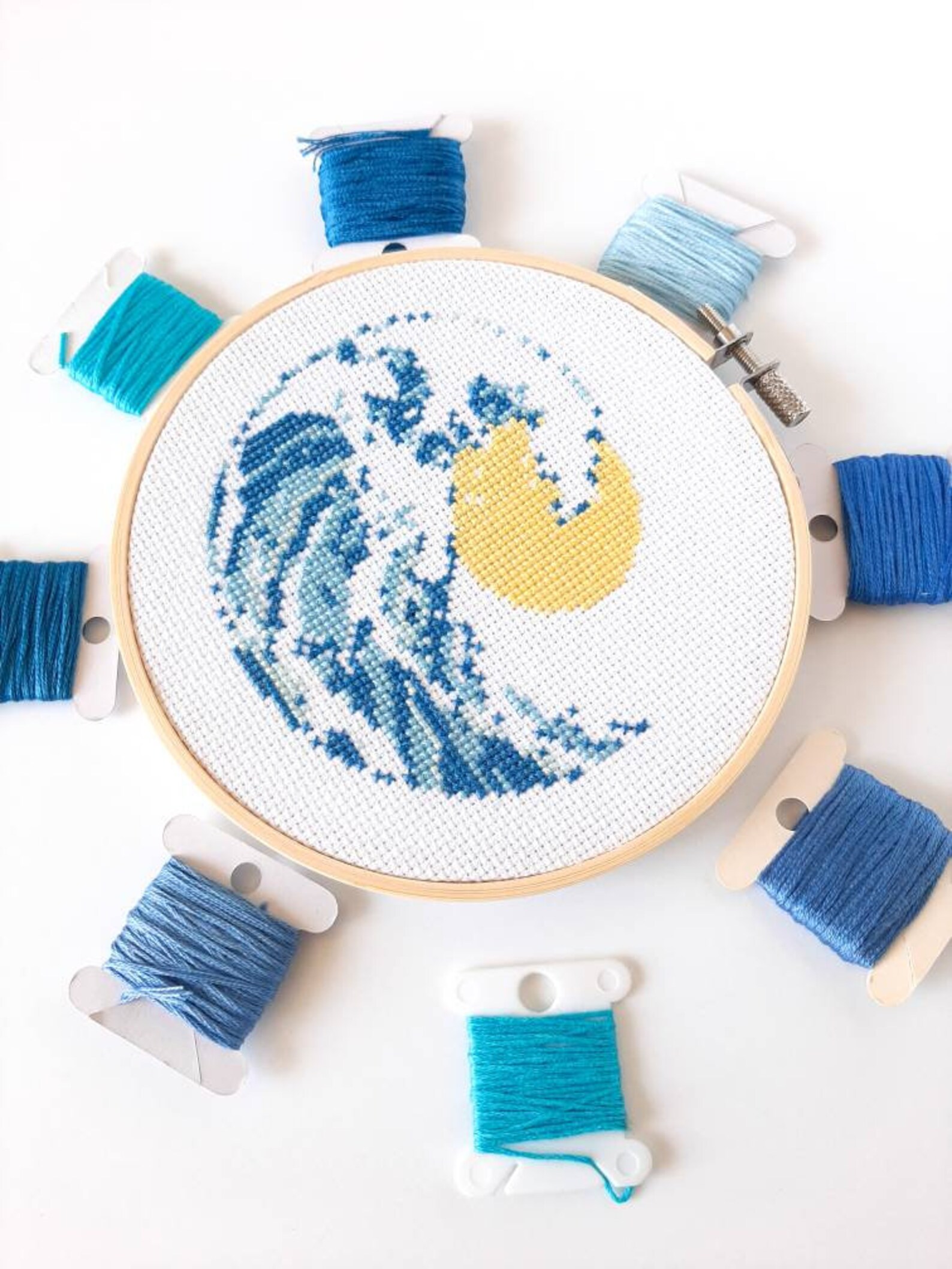 Digital PDF Pattern the Great Wave of Kanagawa Cross Stitch - Etsy
