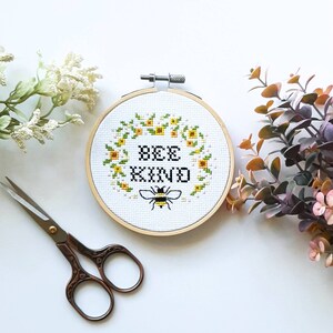 Bee Kind Digital PDF Pattern Cross Stitch Pattern Stay at - Etsy