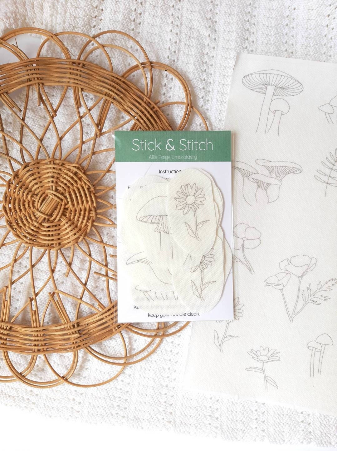 Mushroom Stitch and Stitch Embroidery - Stick and Stitch Patterns - Do ...