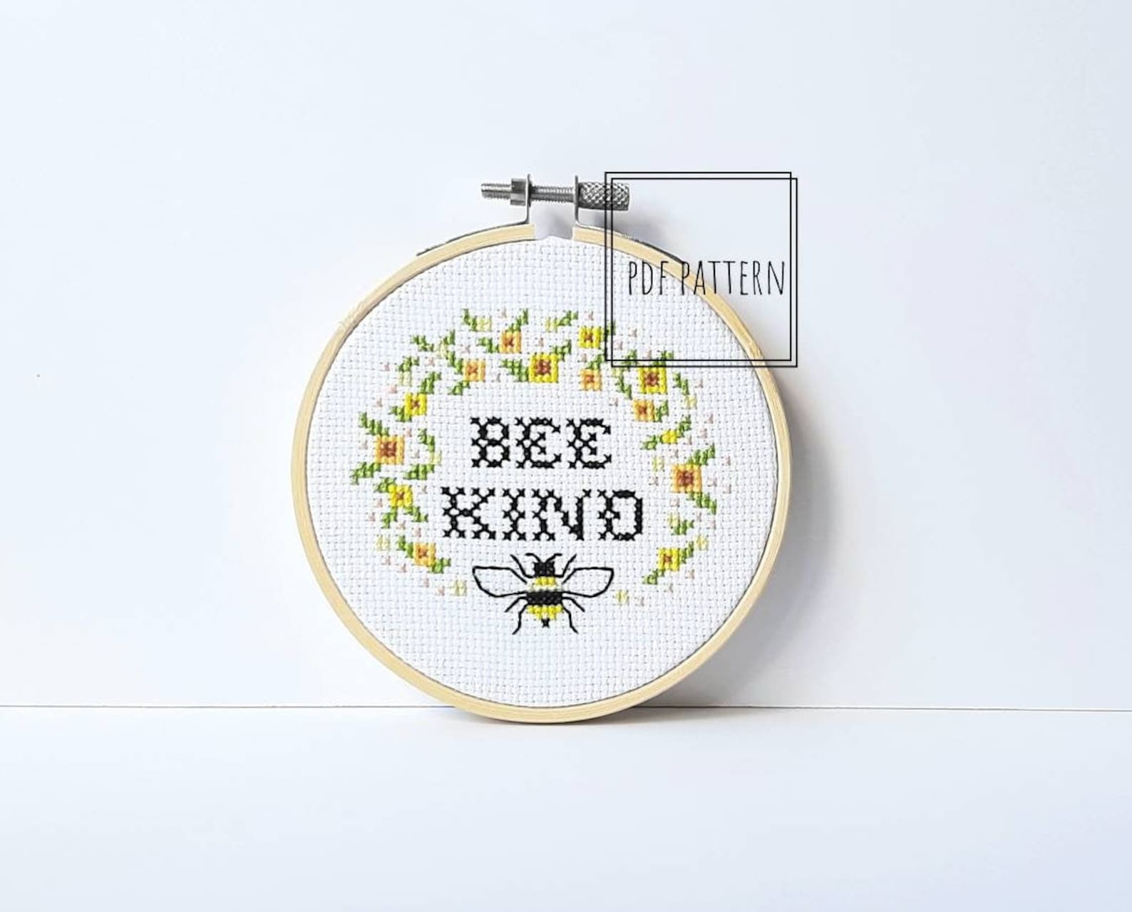 Bee Kind Digital PDF Pattern Cross Stitch Pattern Stay at | Etsy