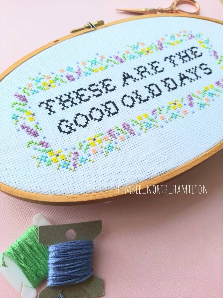 These are the good old days PDF counted cross stitch pattern | Etsy