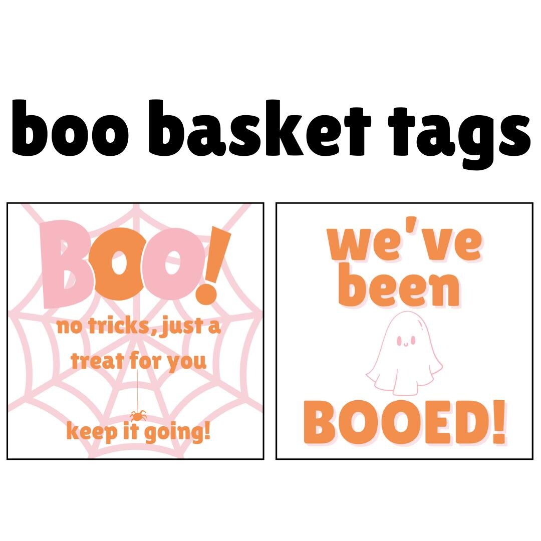 Boo Basket Tags - Customizable Download - Etsy