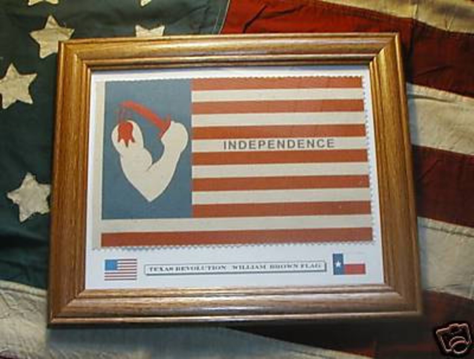 Texas Revolution Framed Historic Texas Flag.......captain - Etsy