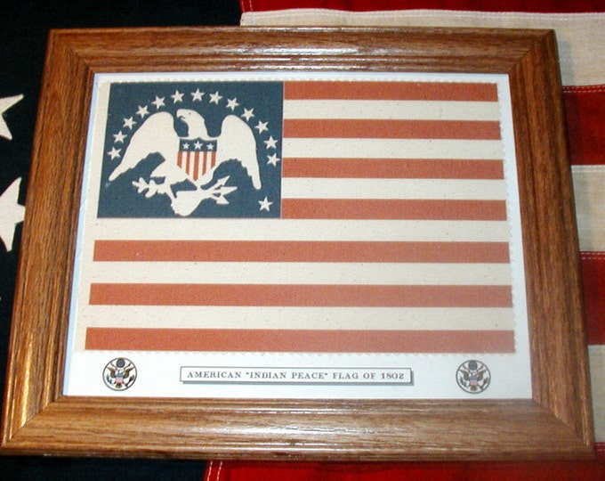 Framed 14 Star Flag American Flag Indian Peace Flag 1800s - Etsy