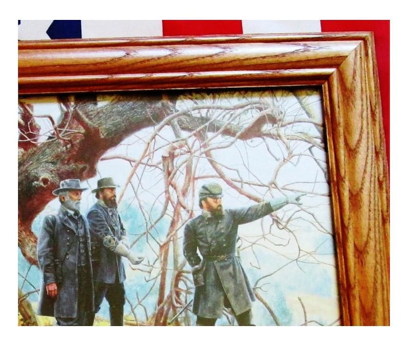 American Civil War Print. Robert E Lee, James Longstreet, Stonewall ...
