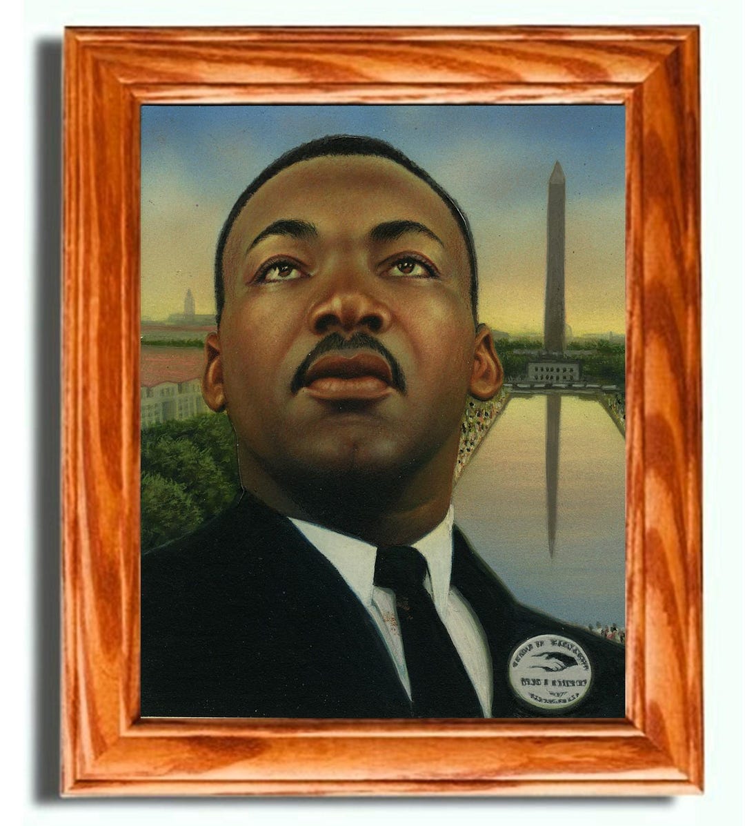 Framed Portrait of Dr Martin Luther King Jr on Canvas. Civil Rights ...