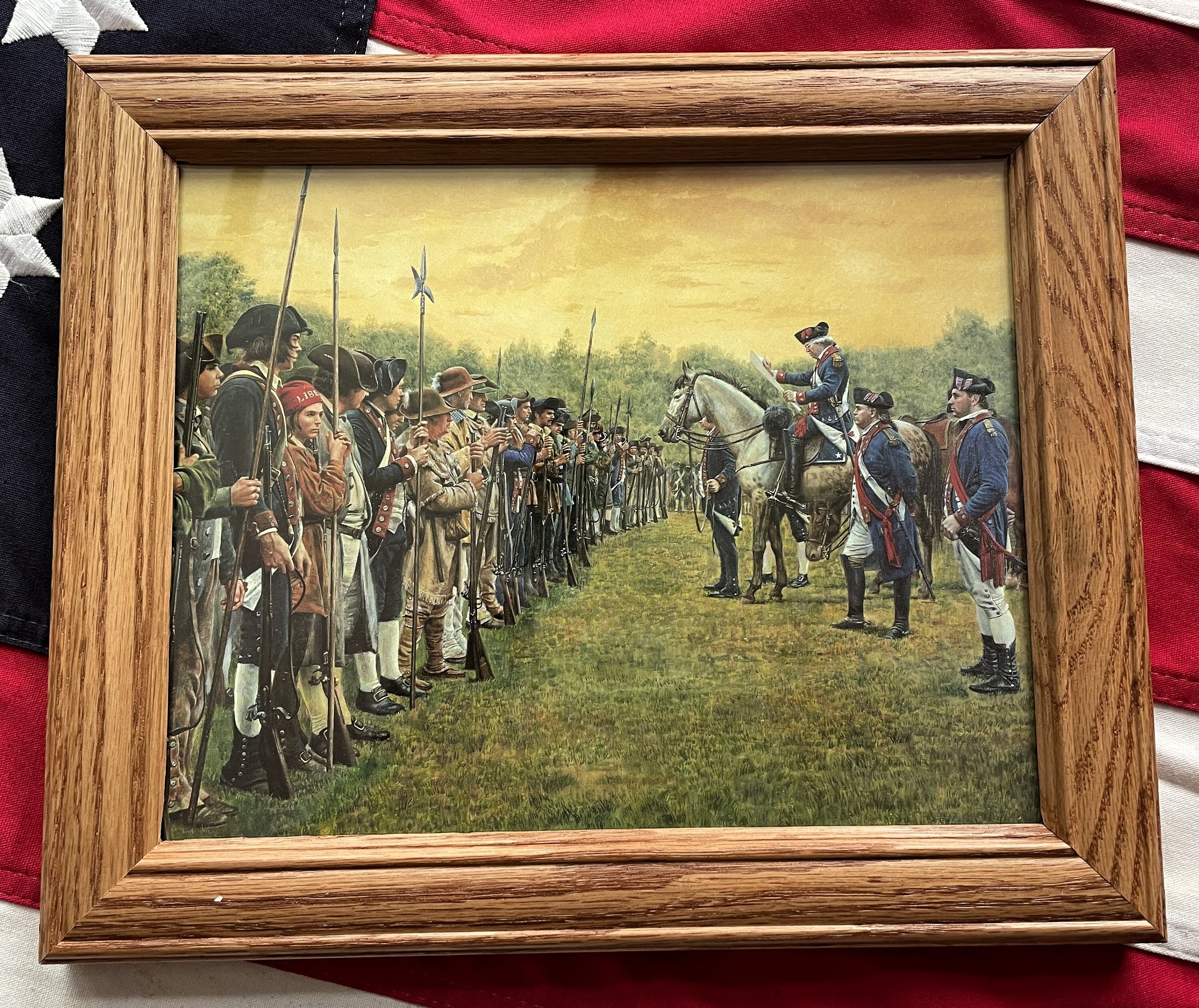 American Revolutionary War Print. George Washington, Declaration of ...