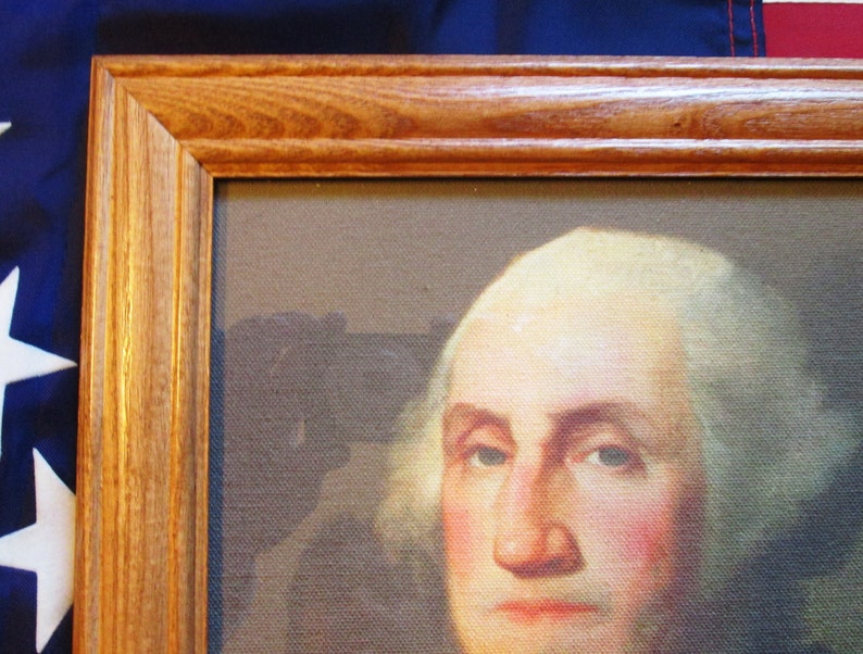 Framed Painting Portrait of George Washington on Canvas | Etsy