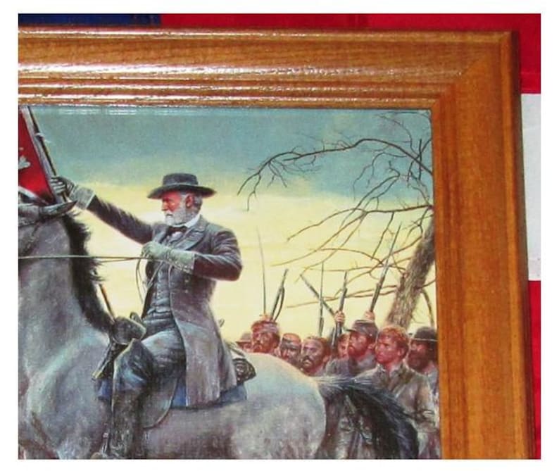 American Civil War Print. General Robert E Lee, the Last Rally at ...