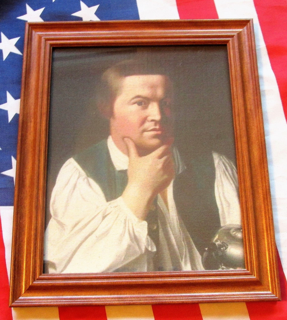 Framed Painting on canvas Portrait of Paul Revere Great | Etsy