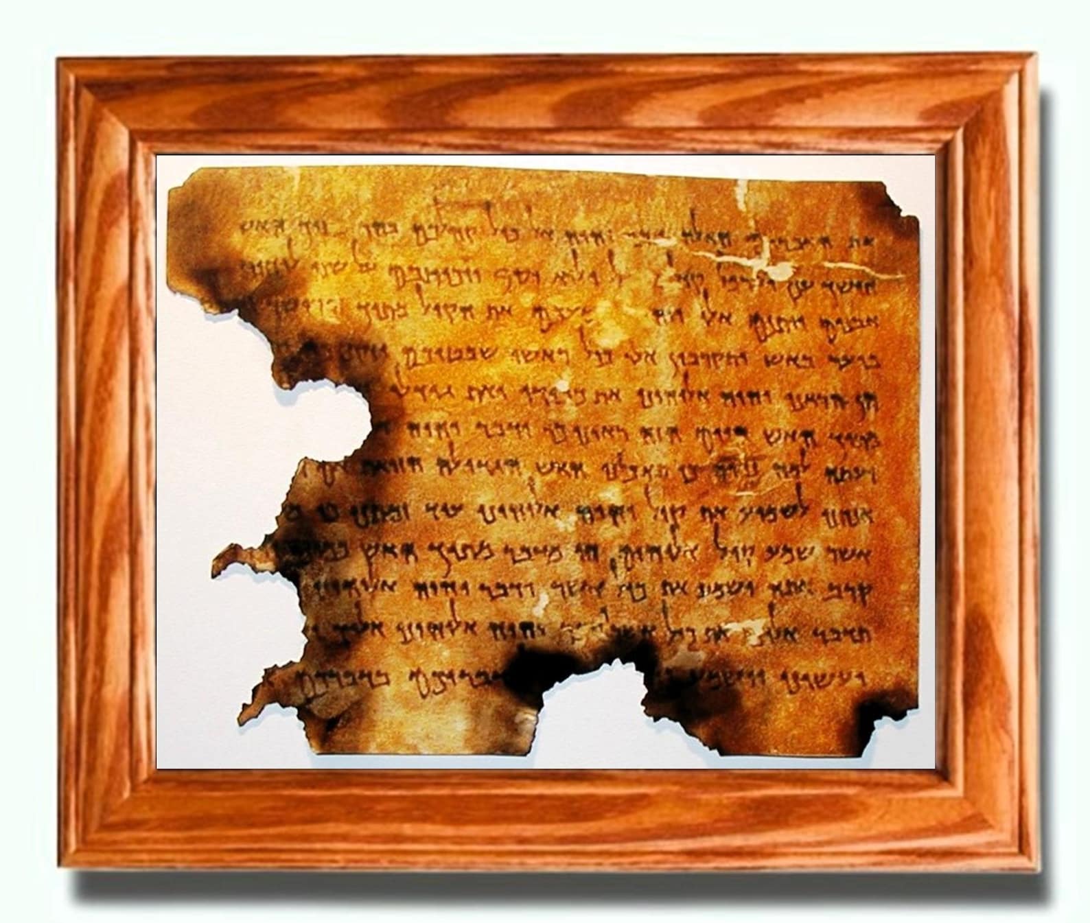 DEAD SEA SCROLLS, Christian, Hebrew Parchment, Moses, Ten Commandments ...