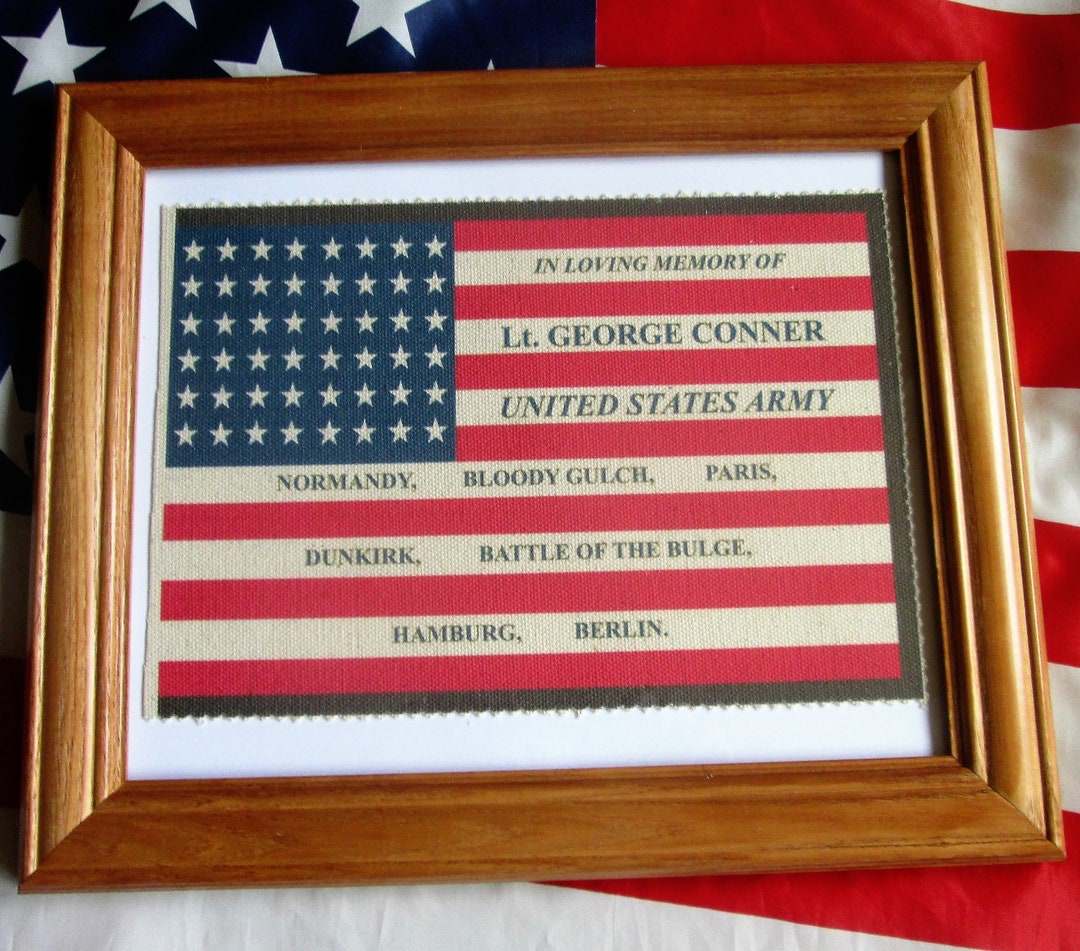CUSTOM MADE Framed American Flag, Memorial Flag, Military Mourning Flag ...