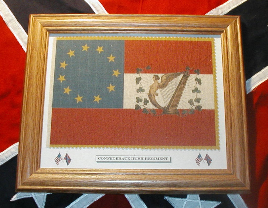 American Civil War Flag....csa...southern Irish Regiment, Irish Harp ...